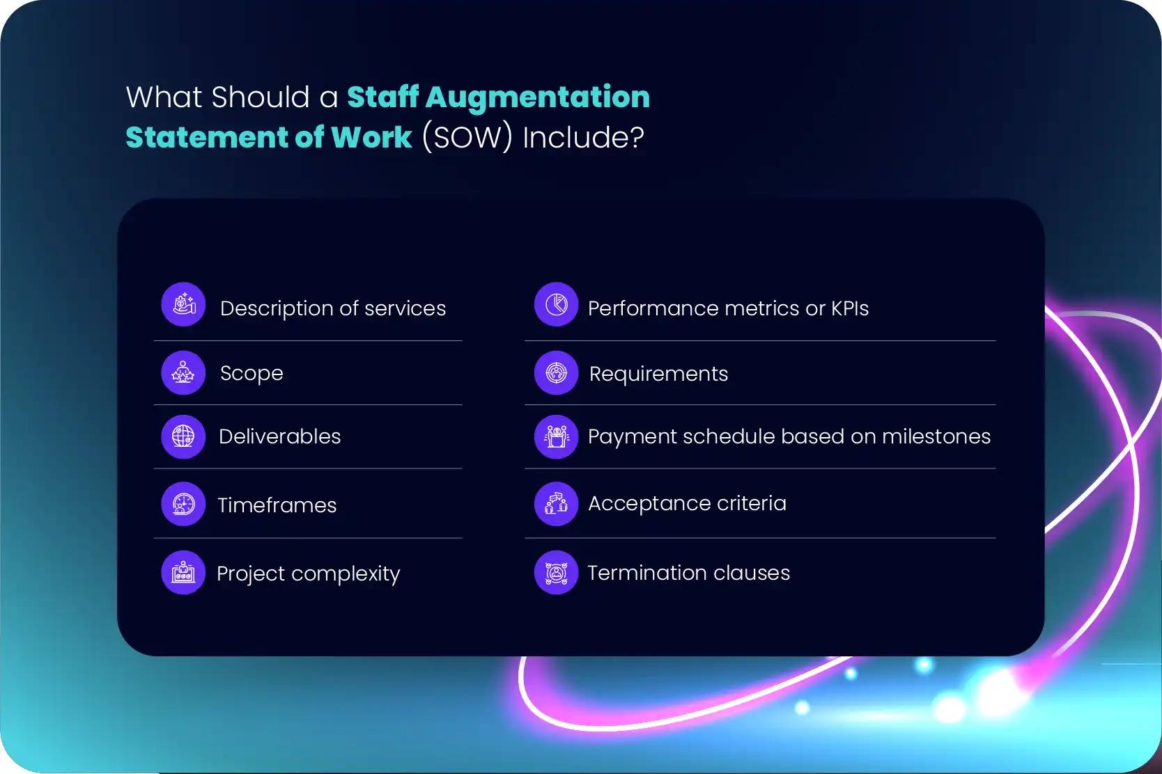10 Key Elements to Include in a Staff Augmentation SOW